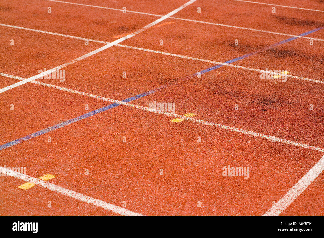 Lanes on a running track Stock Photo - Alamy