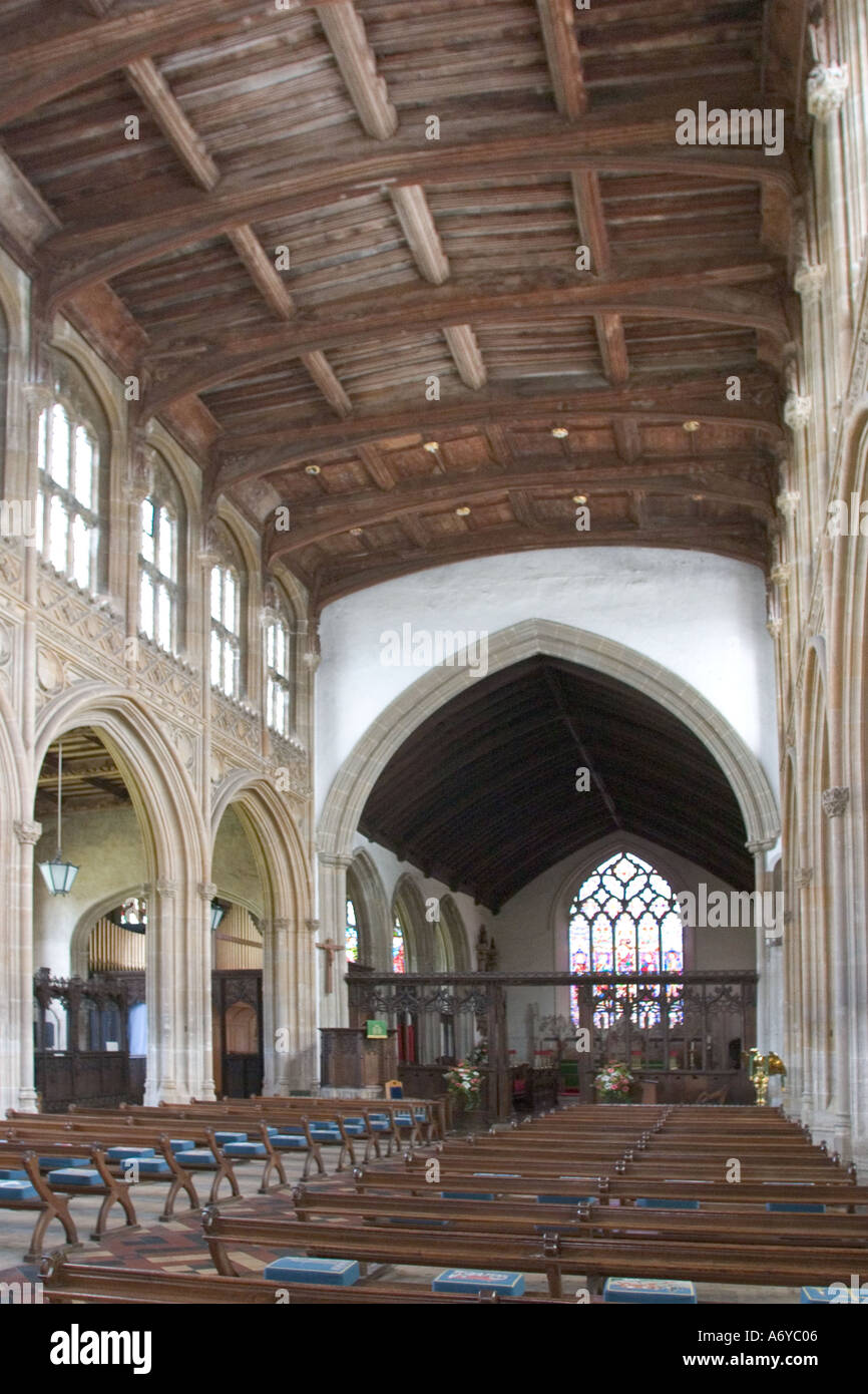 Interior of St Peter and St Paul Church Lavenham Suffolk England UK ...