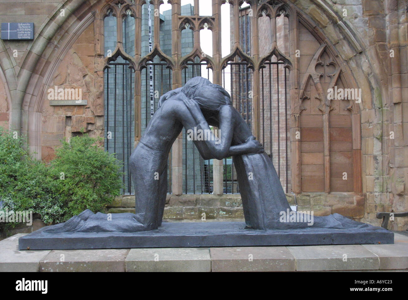 A statue entitled Reconciliation by scuptress Josephina de Vasconcellos ...
