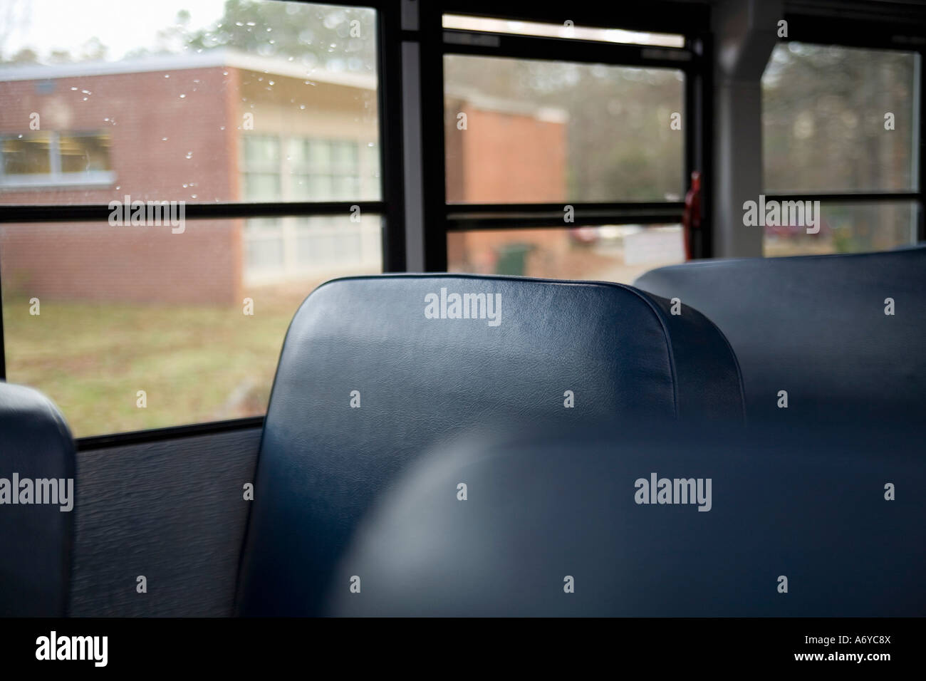 Blue bus seats Stock Photo - Alamy