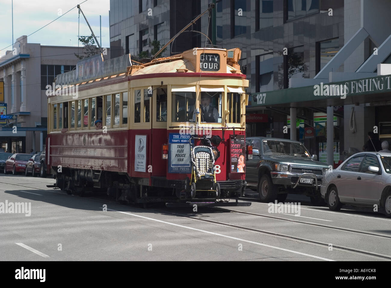 Tram Christchurch New Zealand Stock Photo - Alamy