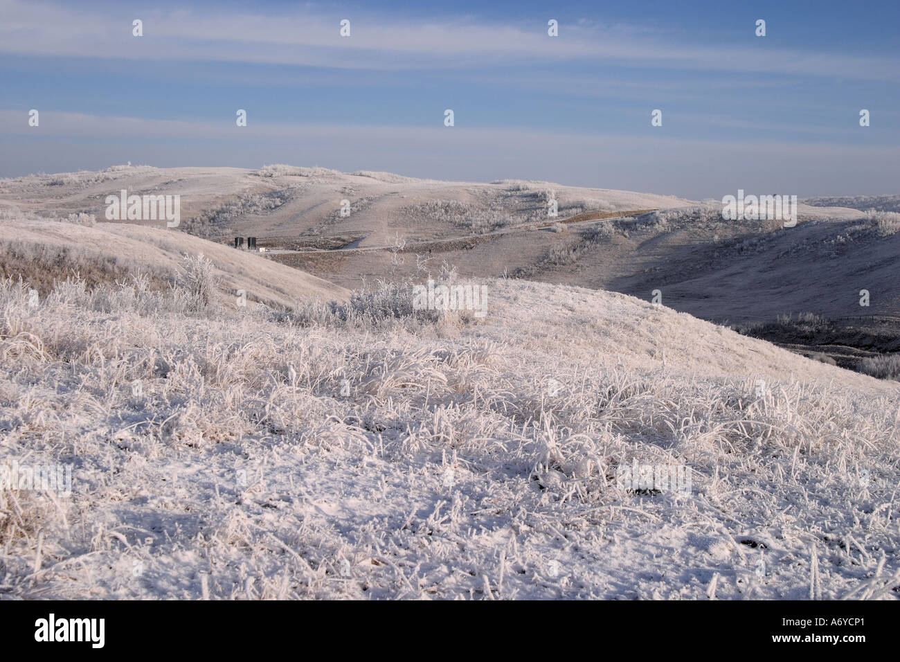 Oil well and hoar frost Stock Photo - Alamy