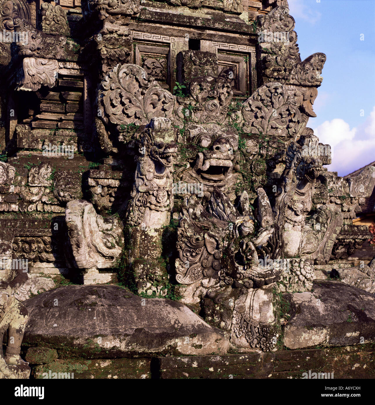 Temple carvings Ubud Bali Indonesia Southeast Asia Asia Stock Photo - Alamy