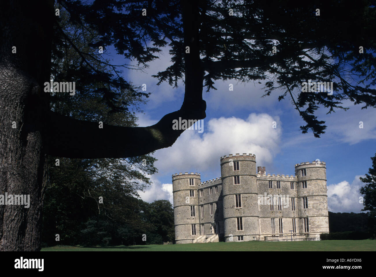 Lulworth Castle Dorset England knights stronghold Stock Photo - Alamy