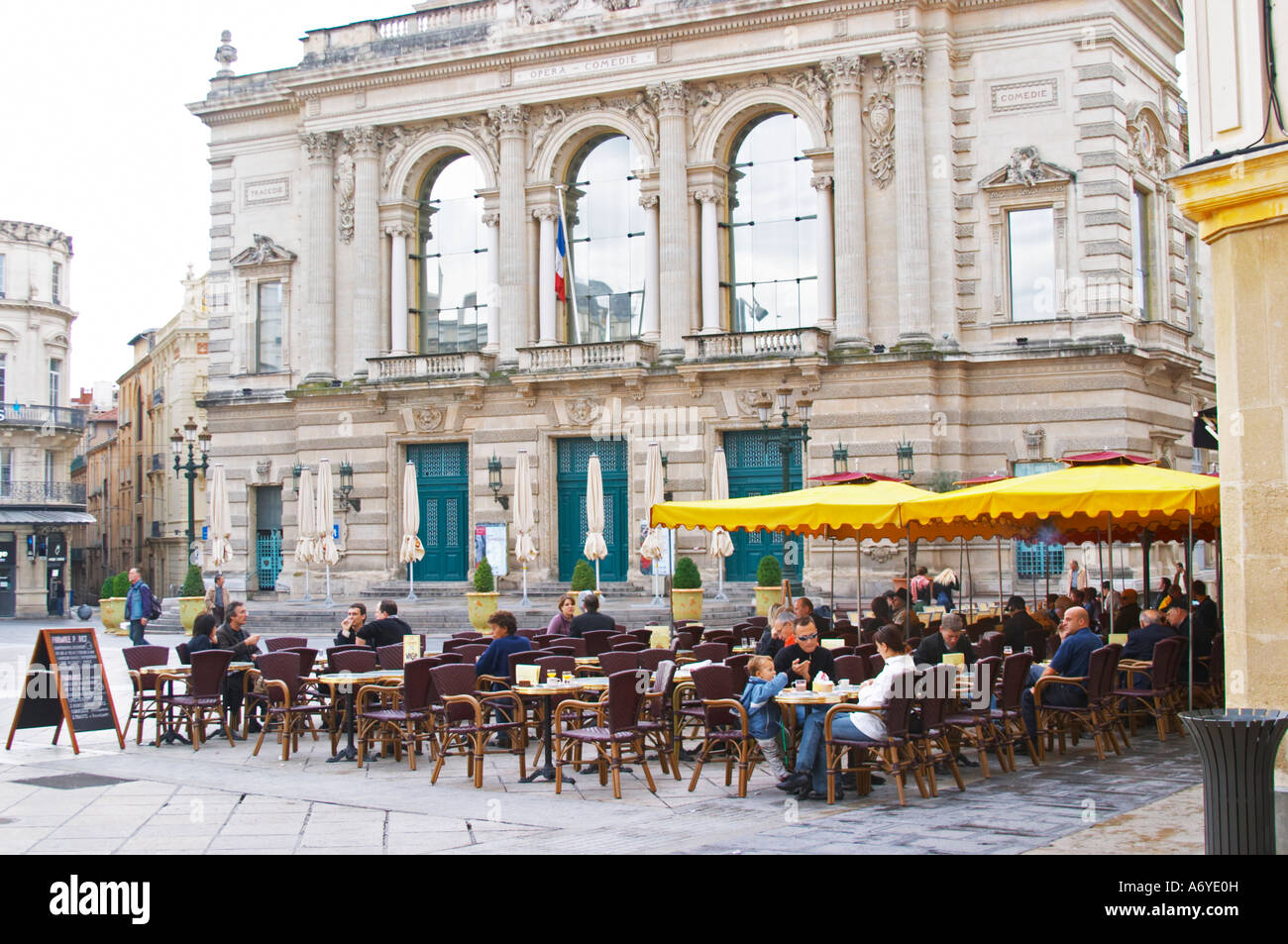 The opera and theatre on the main square. Montpellier. Languedoc ...