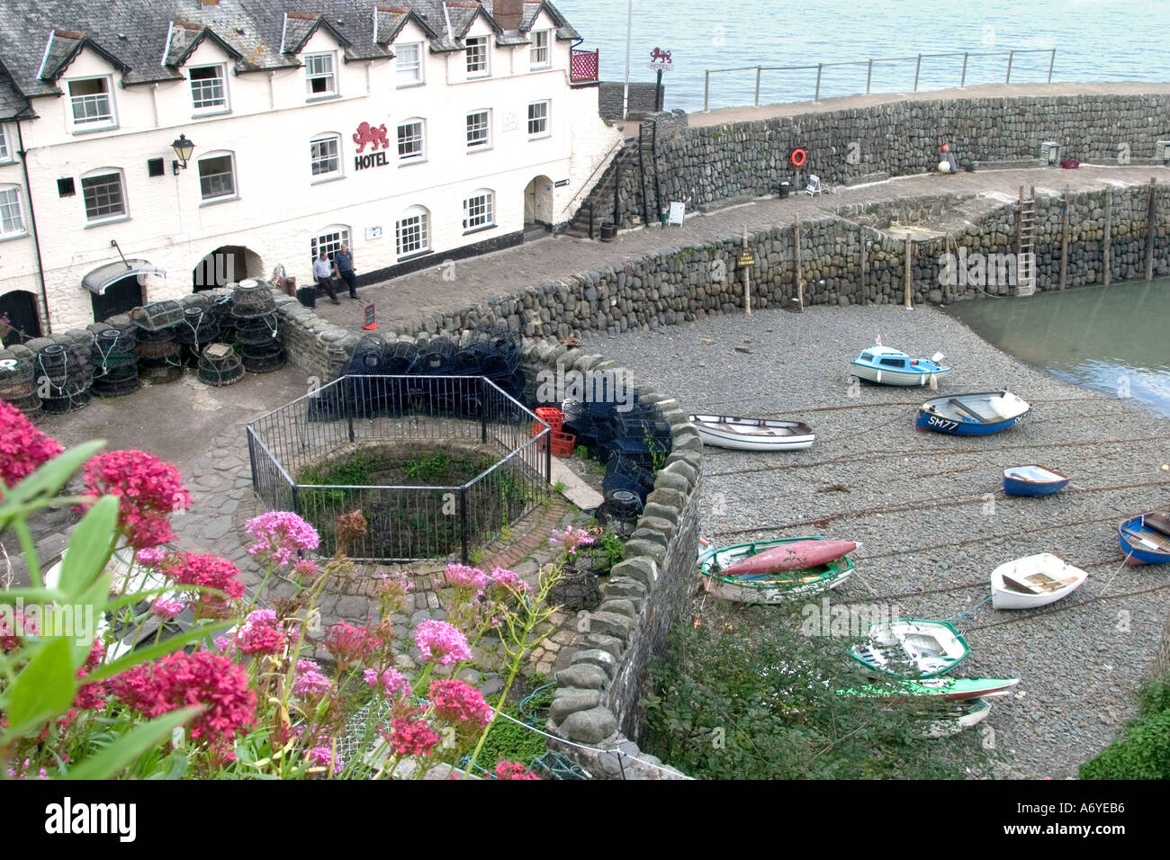 Clovelly village and harbour North Devon England Stock Photo - Alamy