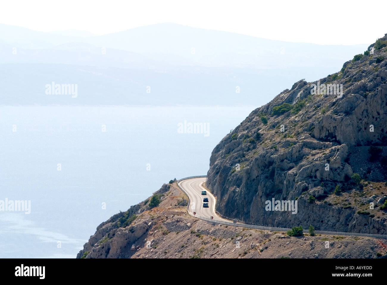 The dramatic coast road between Dubrovnik and Split Croatia Stock Photo ...