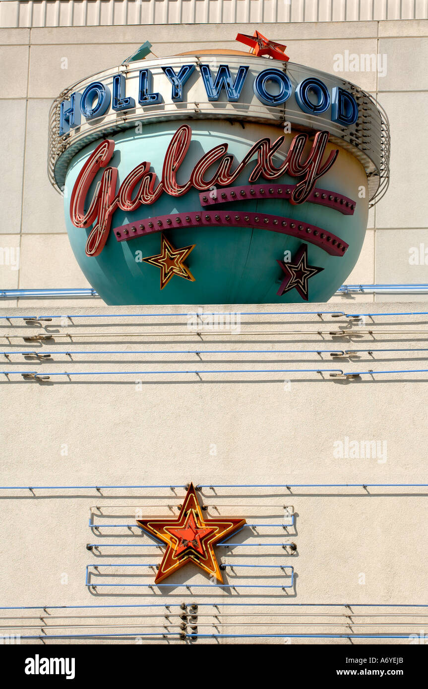 Sign for Hollywood Galaxy building on Hollywood Boulevard Los Angeles ...