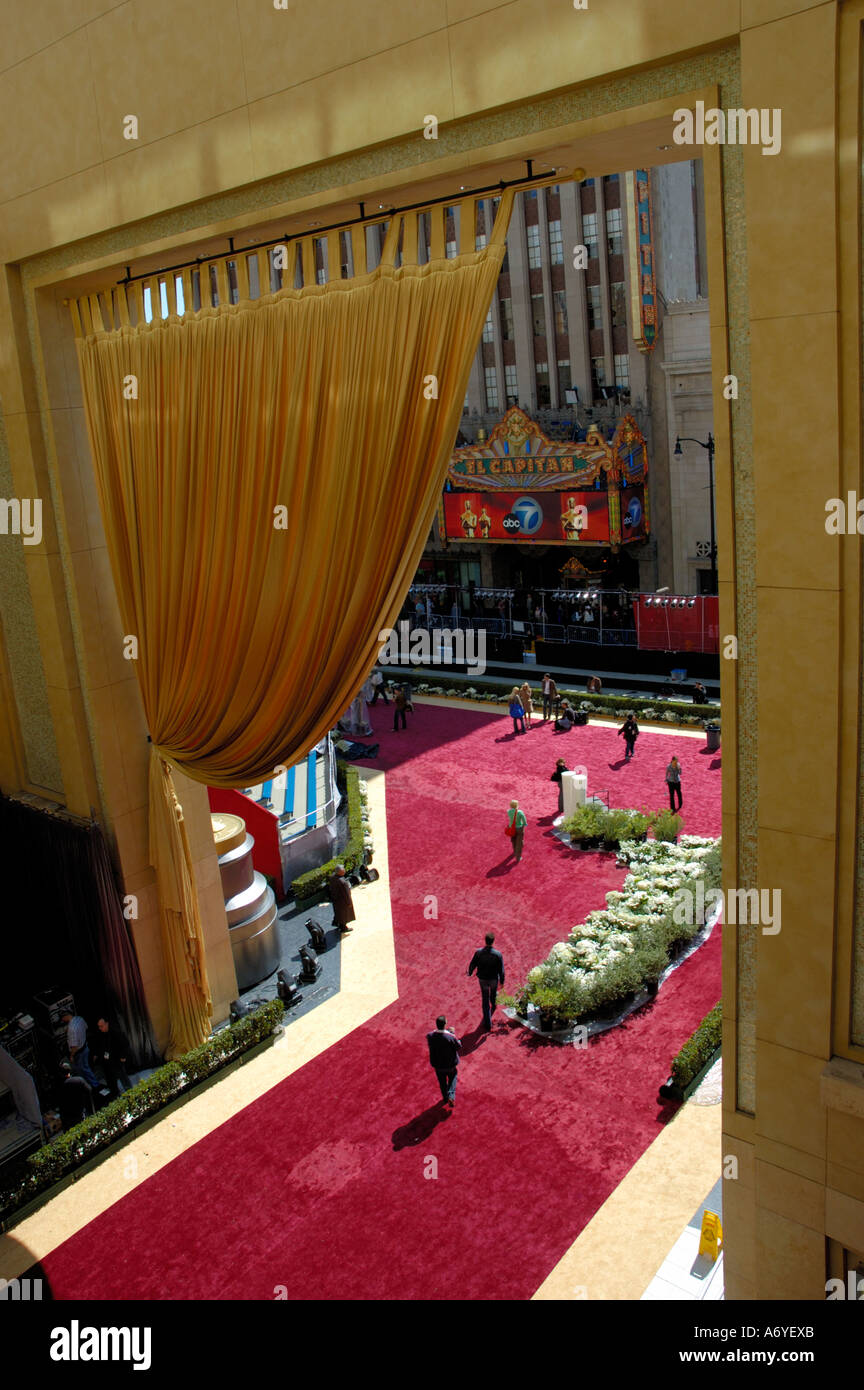 Hollywood California Oscars ceremony red carpet entrance to the Kodak ...