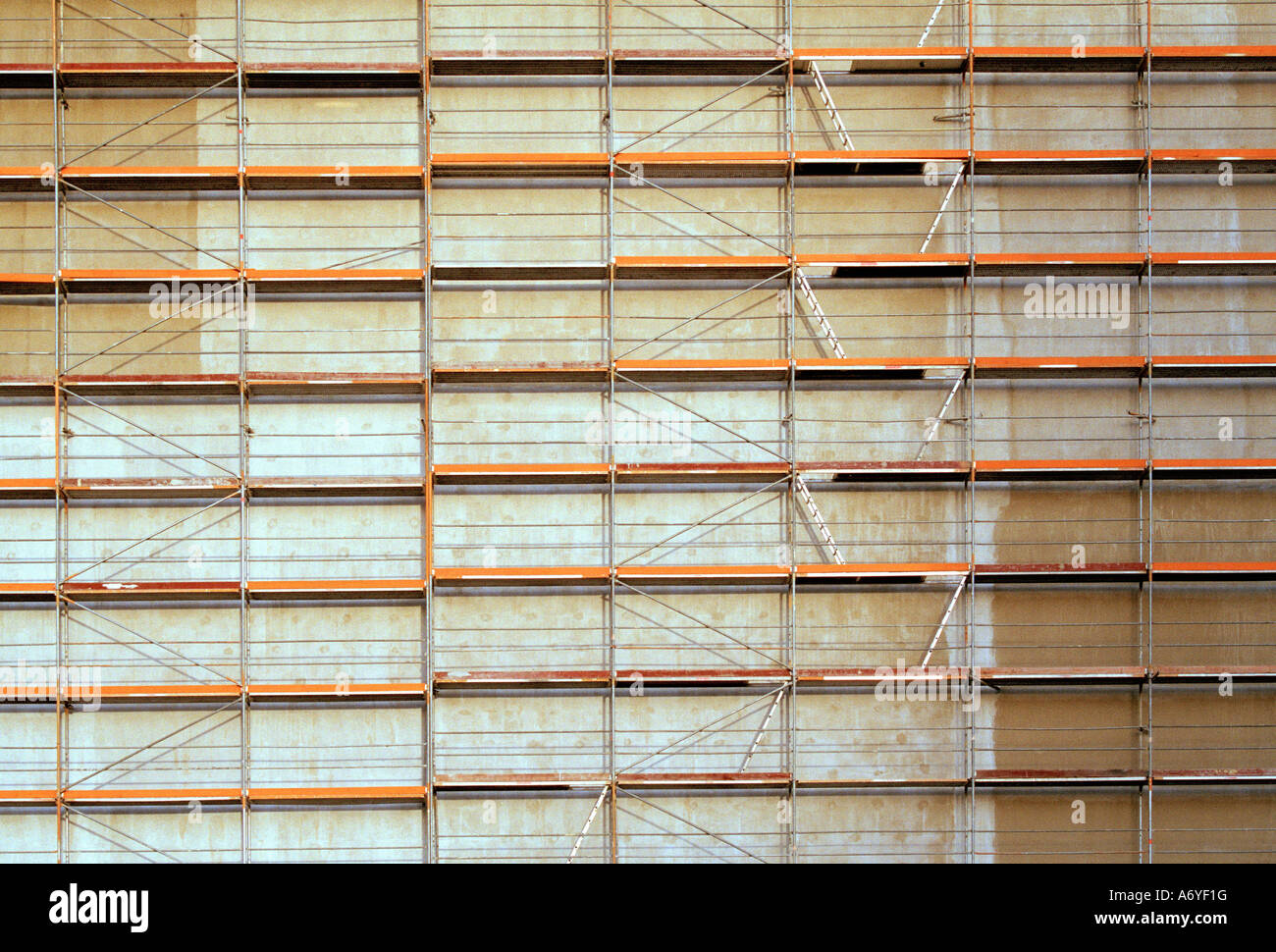 Scaffolding in front of a building Stock Photo - Alamy