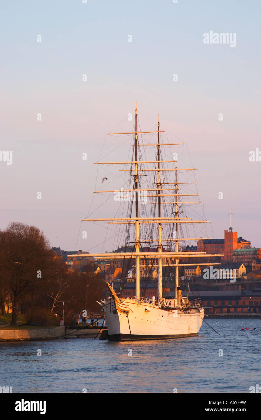 The Af Chapman three masted former school tall ship, now anchored off ...