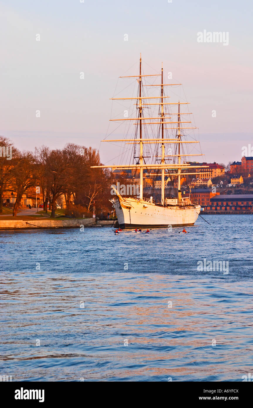 The Af Chapman three masted former school tall ship, now anchored off ...