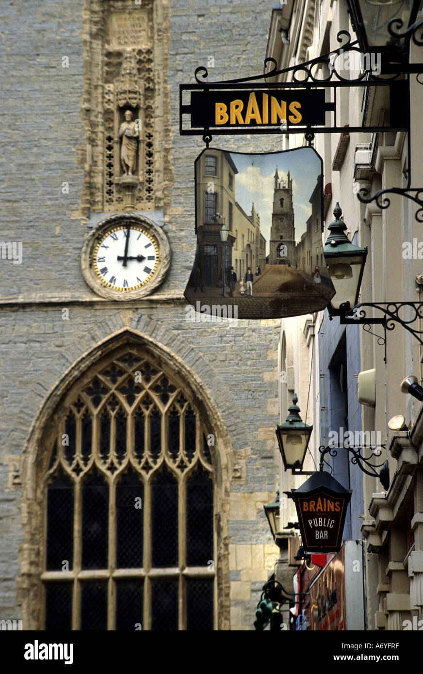 Cardiff St John Church Cardiff Wales United Kingdom town city England ...