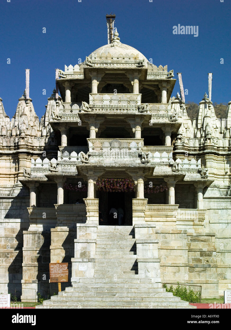 Exterior of the Adinath Jain Temple at Ranakpur in the Rajasthan region ...