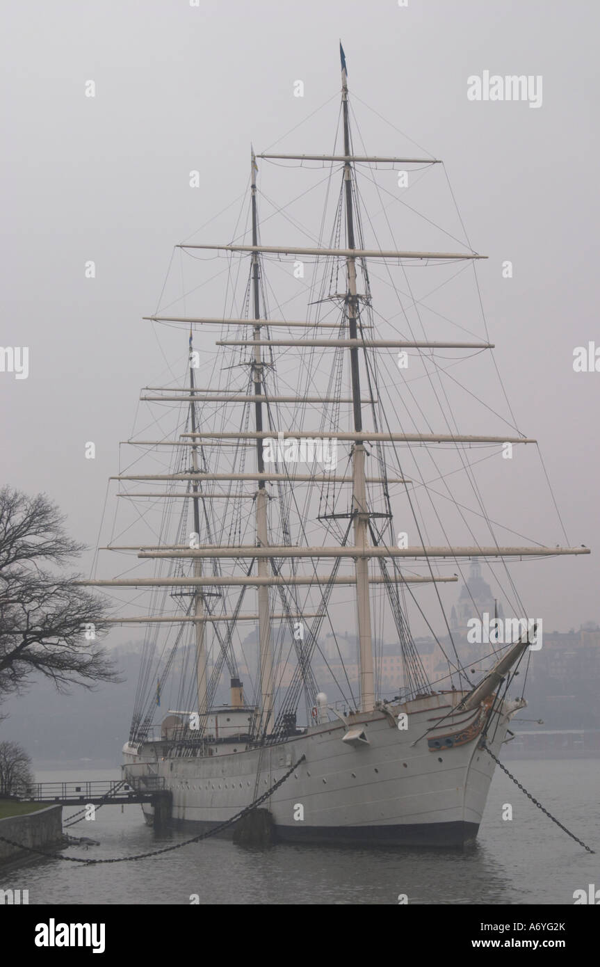 The Af Chapman three masted former school tall ship, now anchored off ...