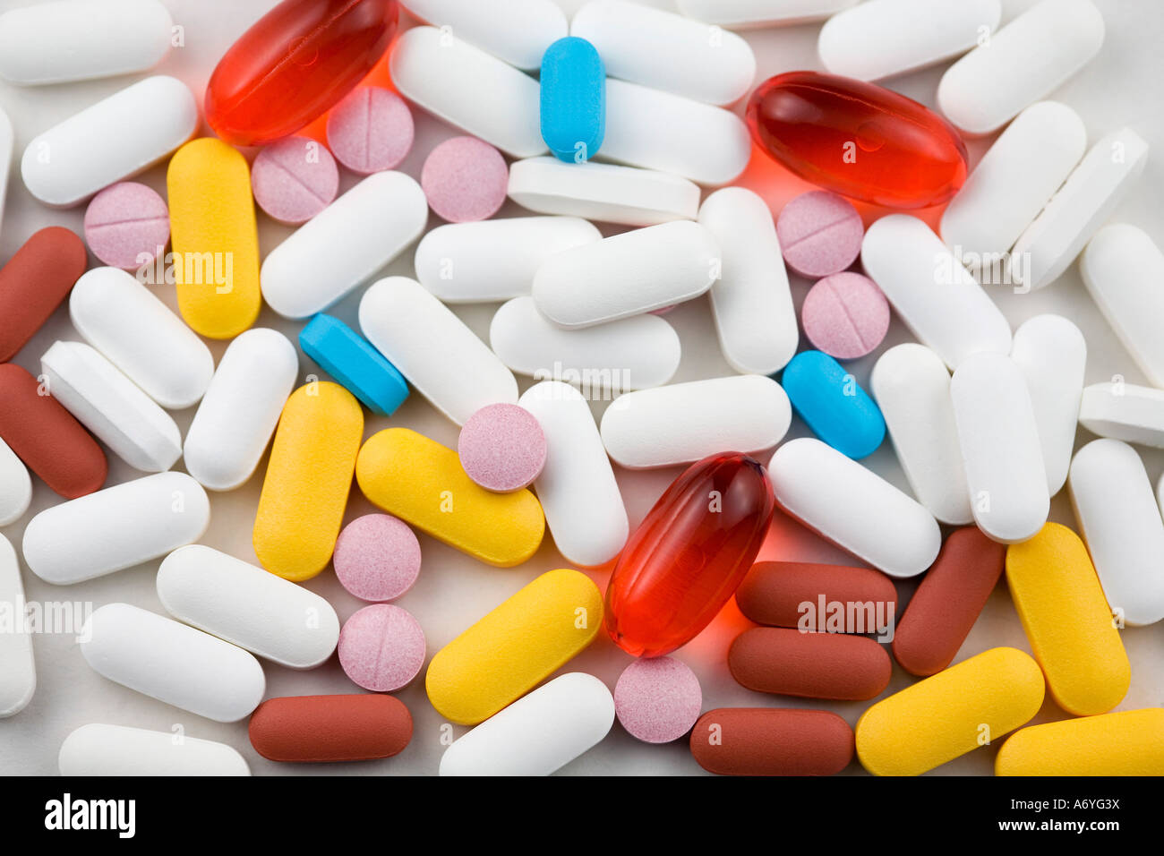 Colorful pills and capsules Stock Photo - Alamy