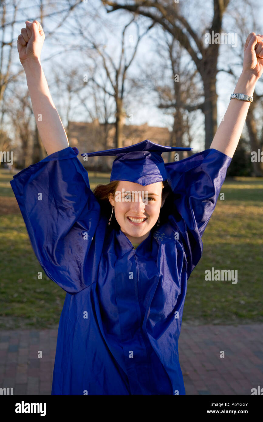 Female student celebrating graduation Stock Photo - Alamy