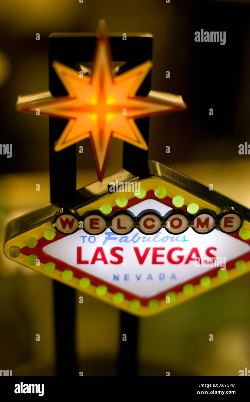 Miniature welcome to Las Vegas sign Stock Photo - Alamy