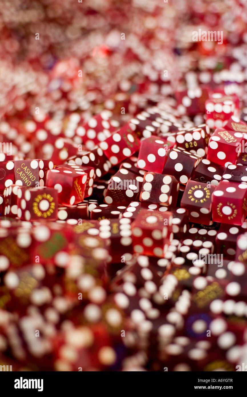 Pile of dice at a casino Las Vegas Nevada Stock Photo - Alamy