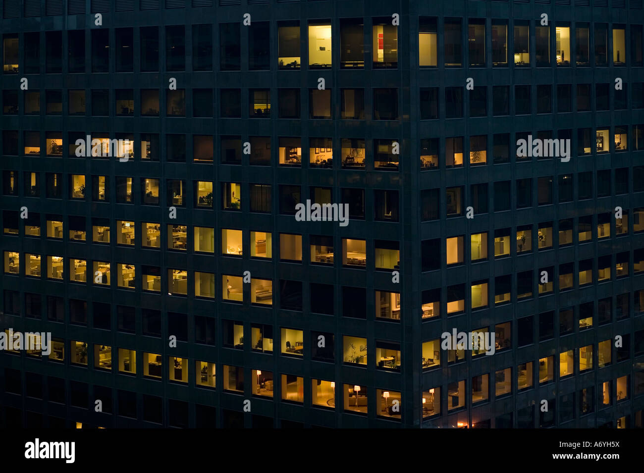 Office building at night Stock Photo - Alamy