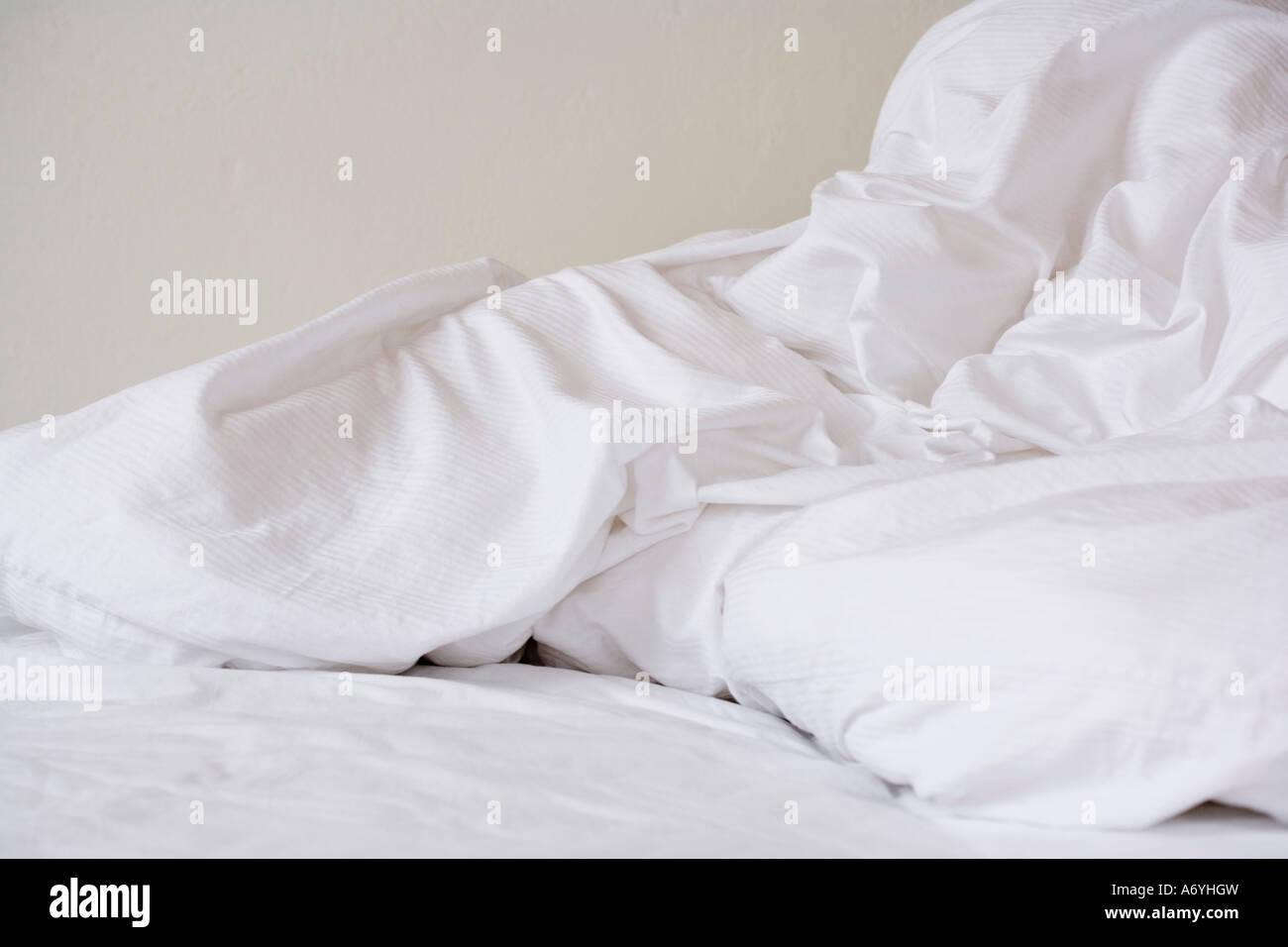 Crumpled bed sheets Stock Photo - Alamy