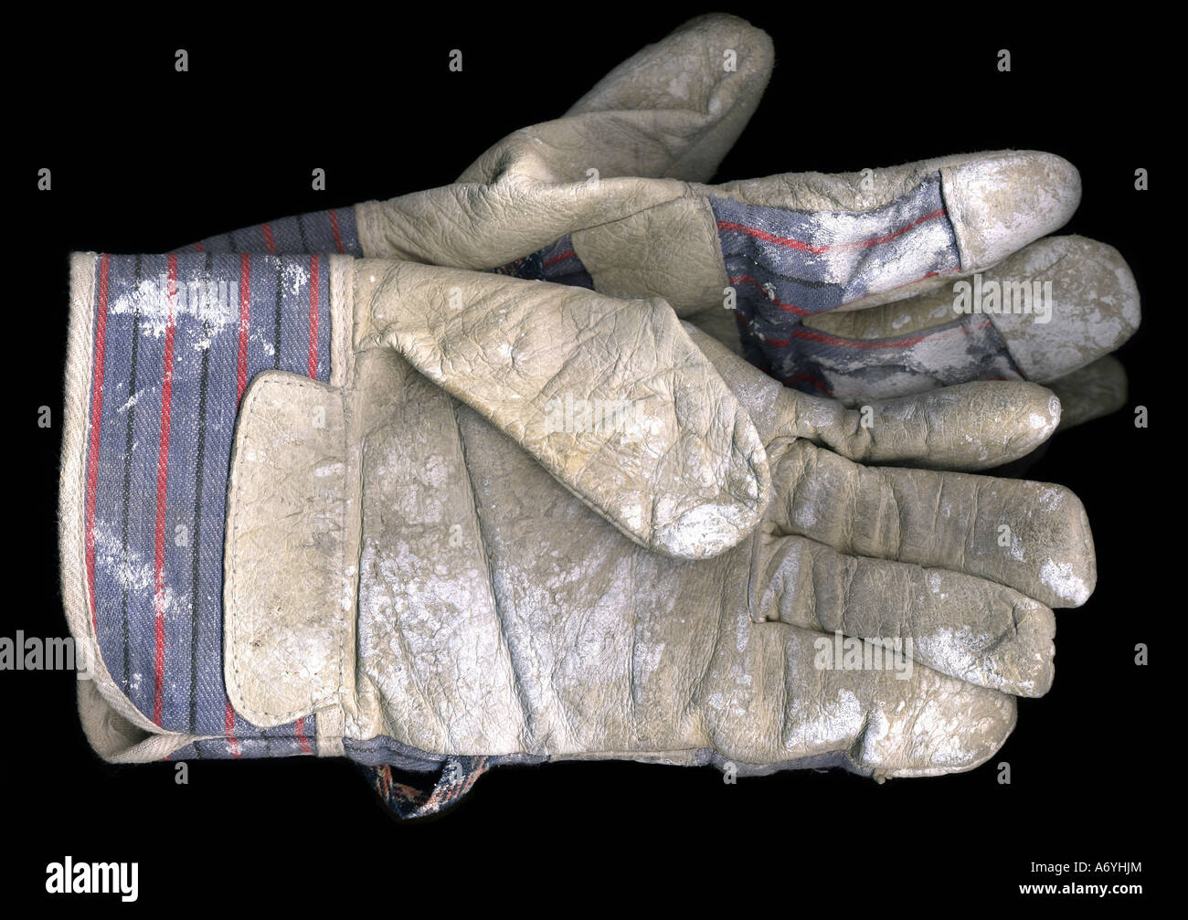 Pair of old work gloves Stock Photo - Alamy