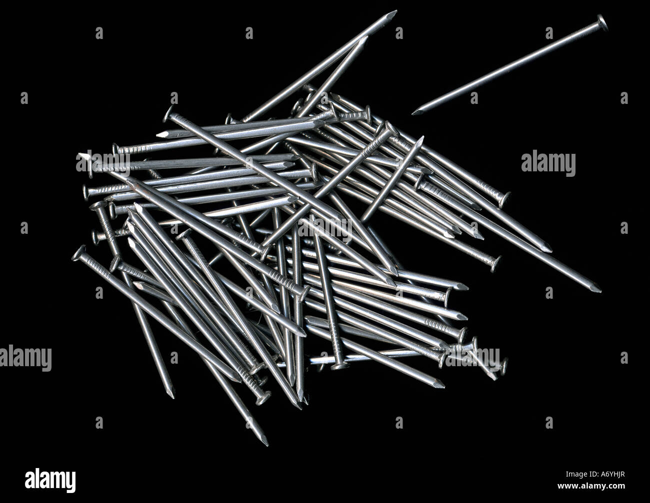 Pile of nails Stock Photo - Alamy