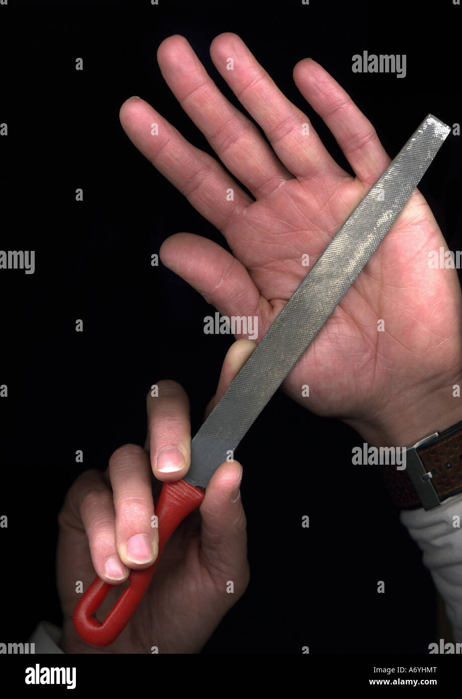 Man holding a file Stock Photo - Alamy