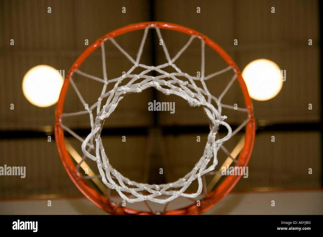 View through a basketball hoop Stock Photo - Alamy