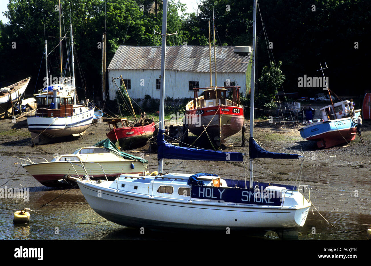 Pembrokeshire Fishguard Wales Boat Port Harbour Stock Photo - Alamy