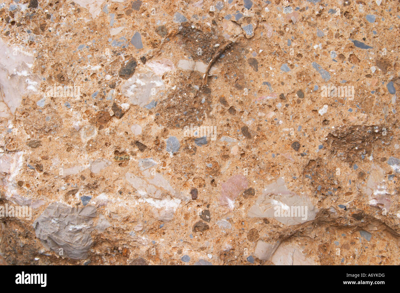 Domaine d'Aupilhac. Montpeyroux. Languedoc. A rock formed of basalt ...