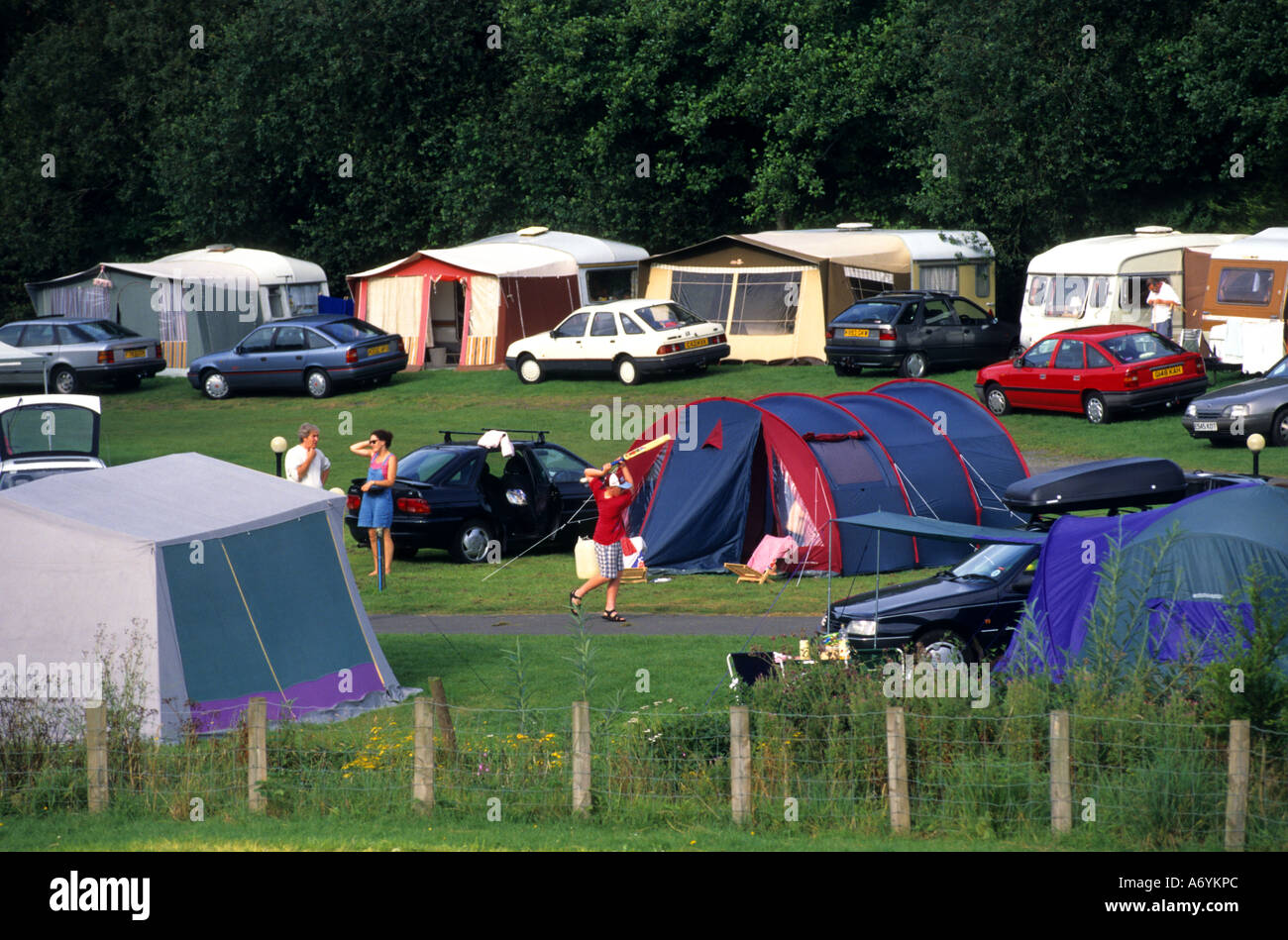 Campsite camp camping campground tent camper British England English ...