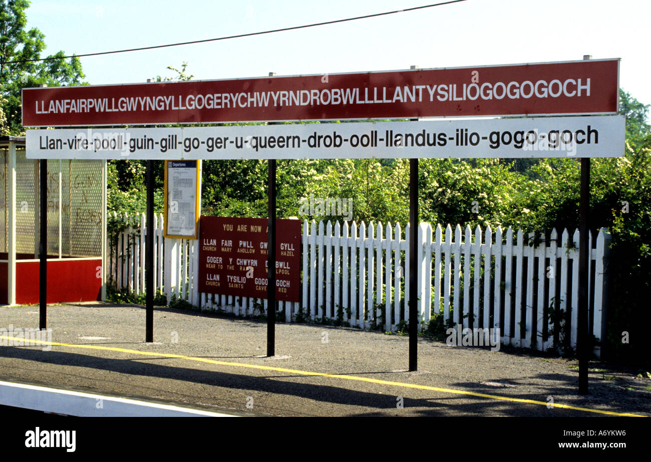 longsest name Railway Station Llanfair PG Anglesey Wales ...