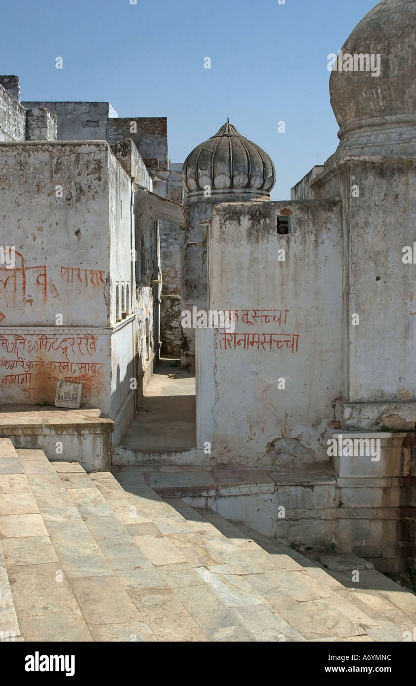 Back alleyways in the village of Pushkhar, in India Stock Photo - Alamy