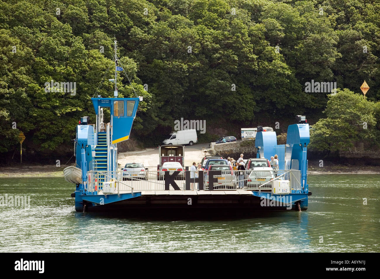 The King Harry ferry crossing the River Fal from the Roseland ...