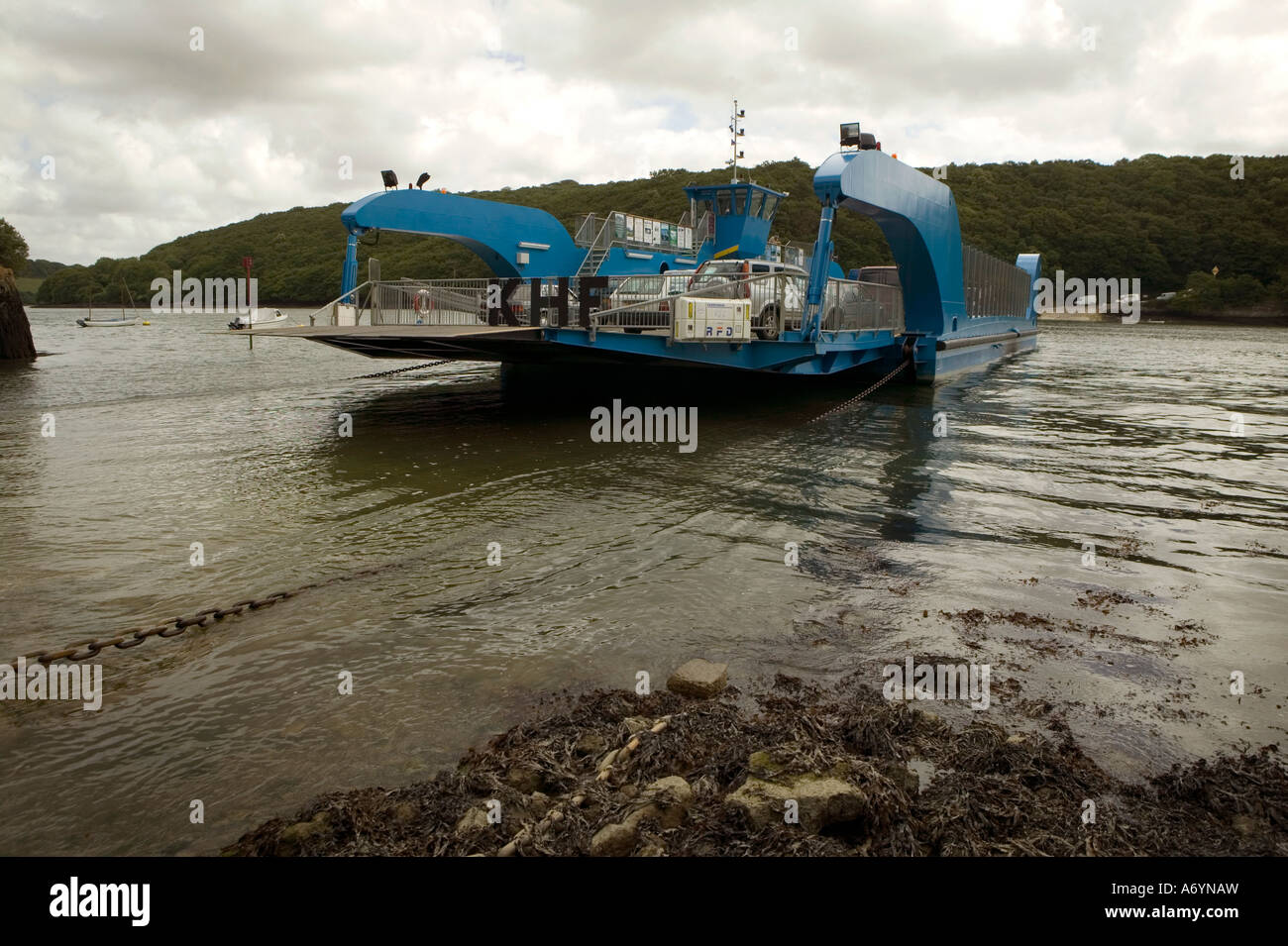 The King Harry ferry crossing the River Fal from the Roseland ...
