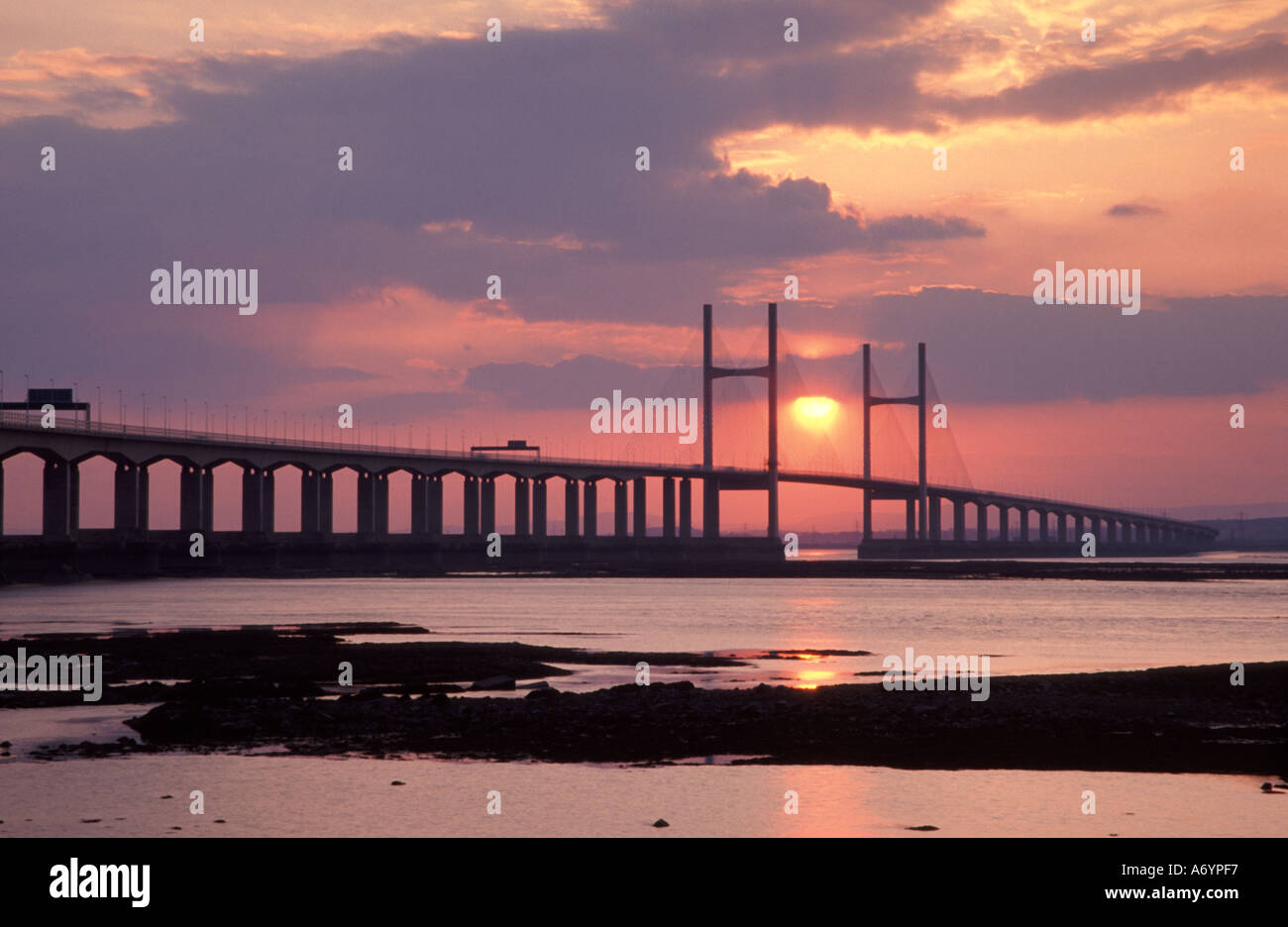 Second Severn bridge crossing Severn Estuary England UK Stock Photo - Alamy