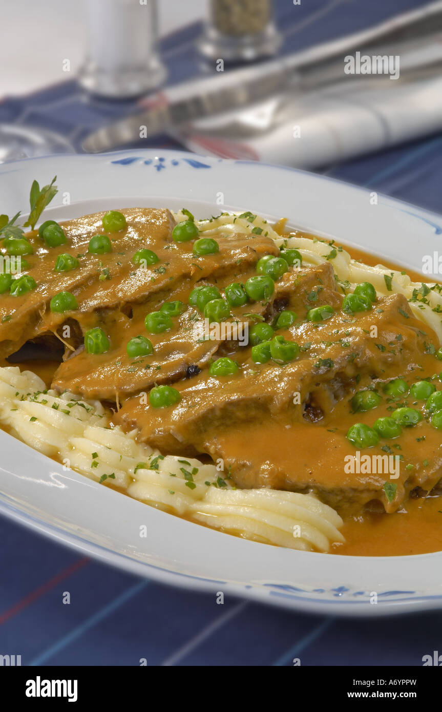Roast veal round steak Stock Photo - Alamy
