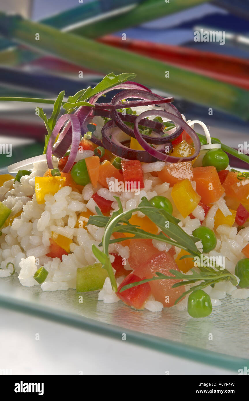 Steamed rice with vegetables Stock Photo - Alamy