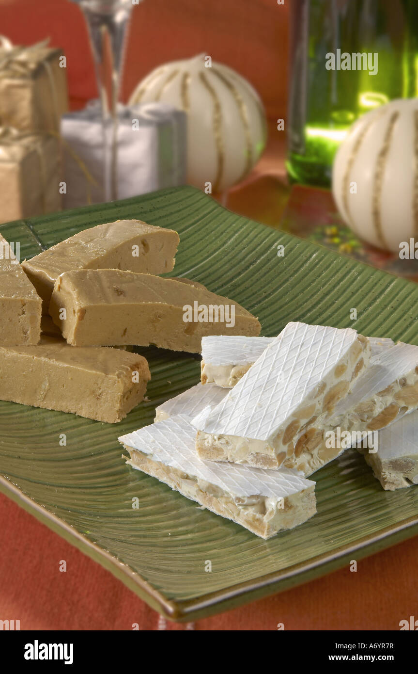 Turrón typical Spanish Christmas sweet from Jijona and from Alicante ...
