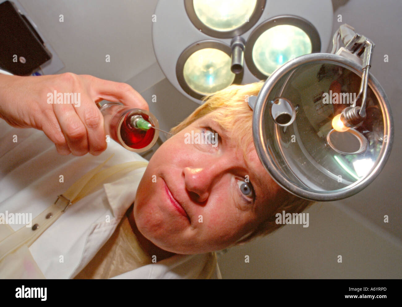 doctor with injection MR Stock Photo - Alamy