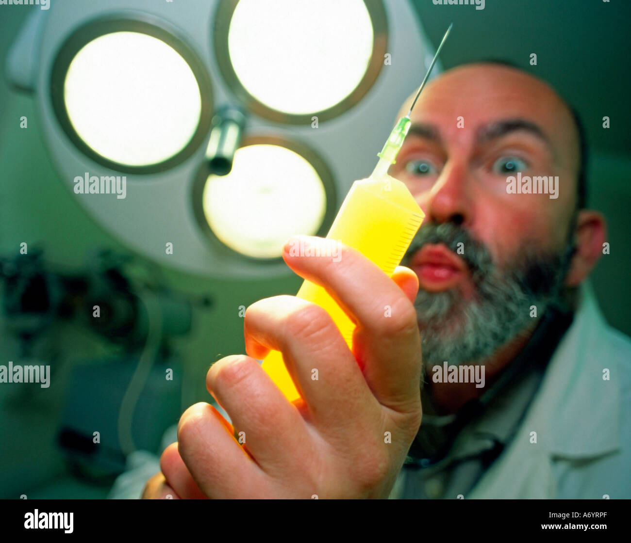 doctor with injection MR Stock Photo - Alamy