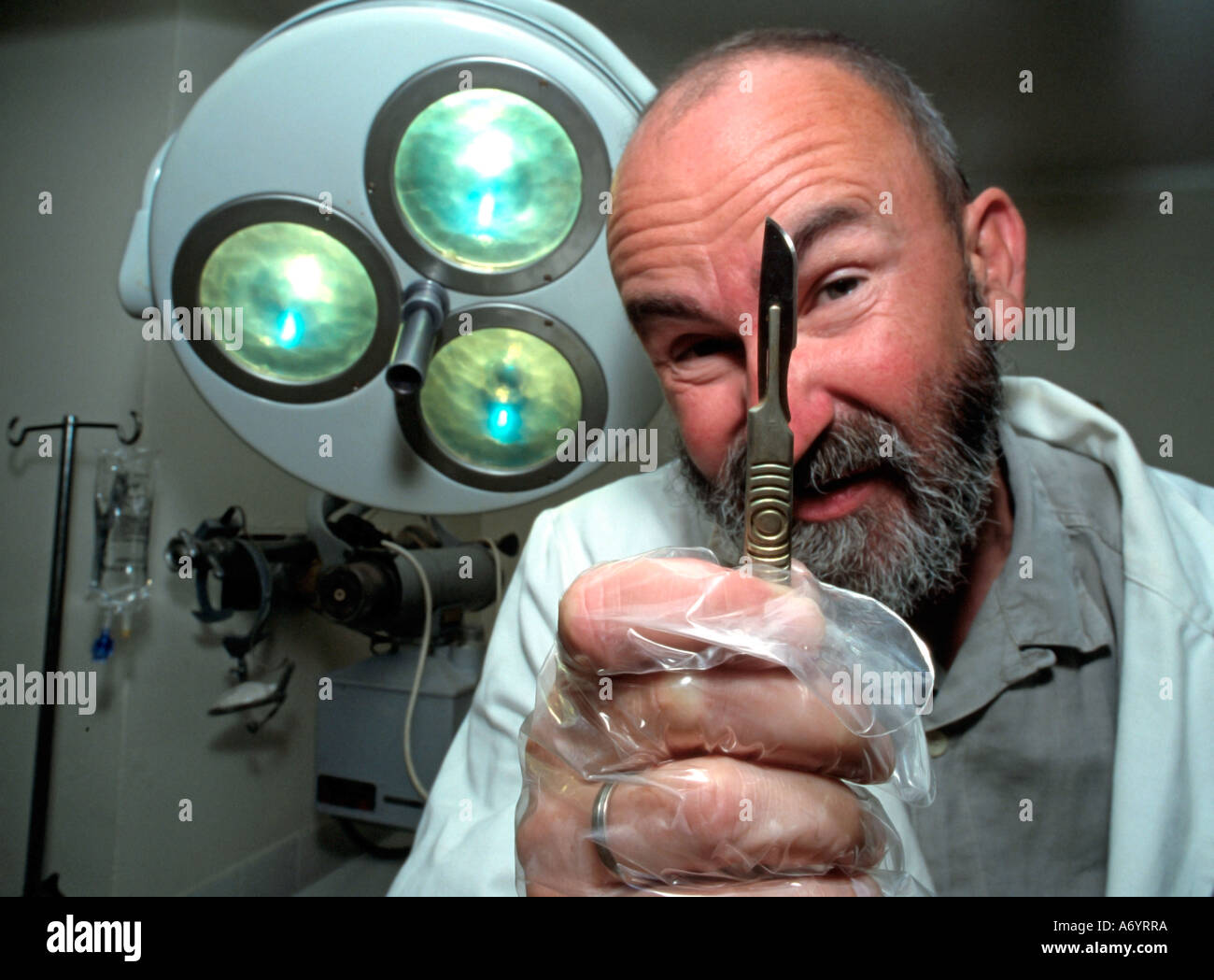 doctor with scalpel MR Stock Photo - Alamy