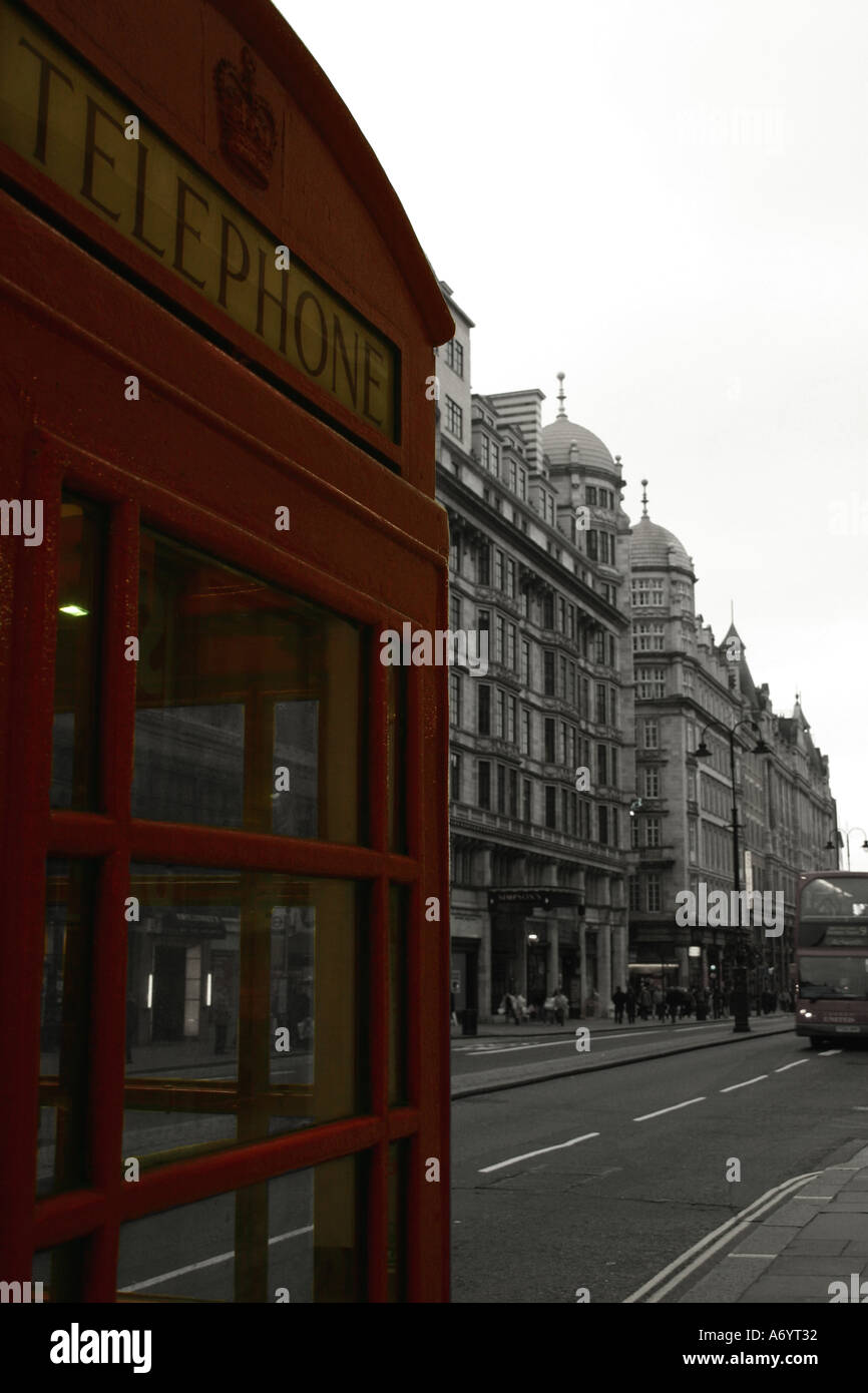 London red telephone box on the street Stock Photo - Alamy