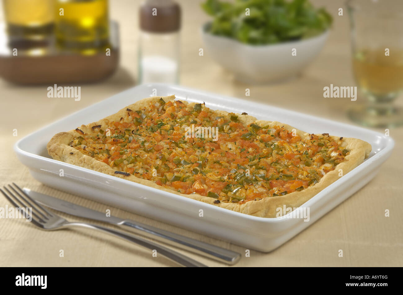 Trempó coca savoury pastry Stock Photo - Alamy