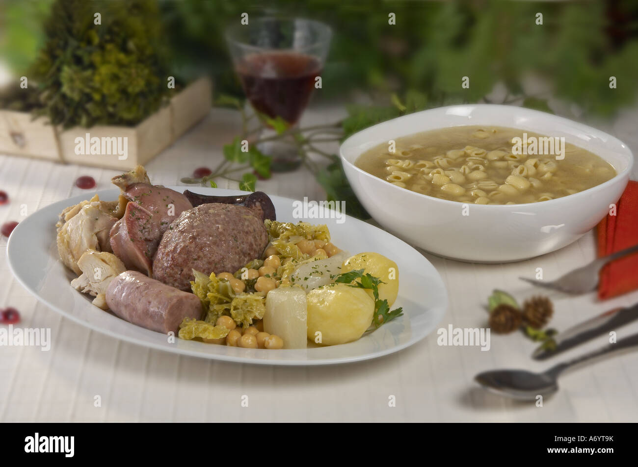 Escudella i carn d olla Catalonian traditional stew Stock Photo - Alamy