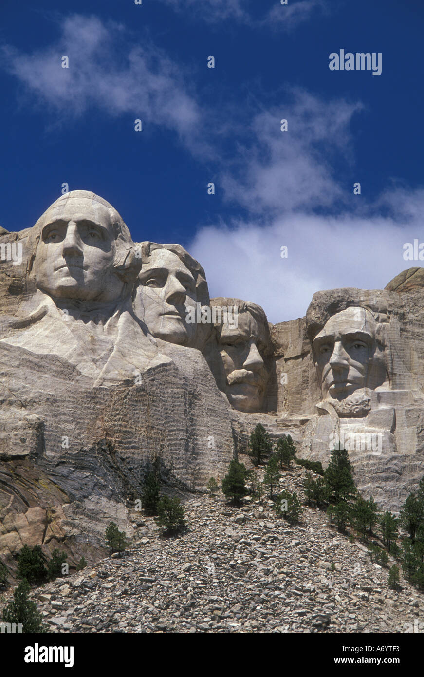 Mount Rushmore National Memorial presidents faces carved in rock Black ...