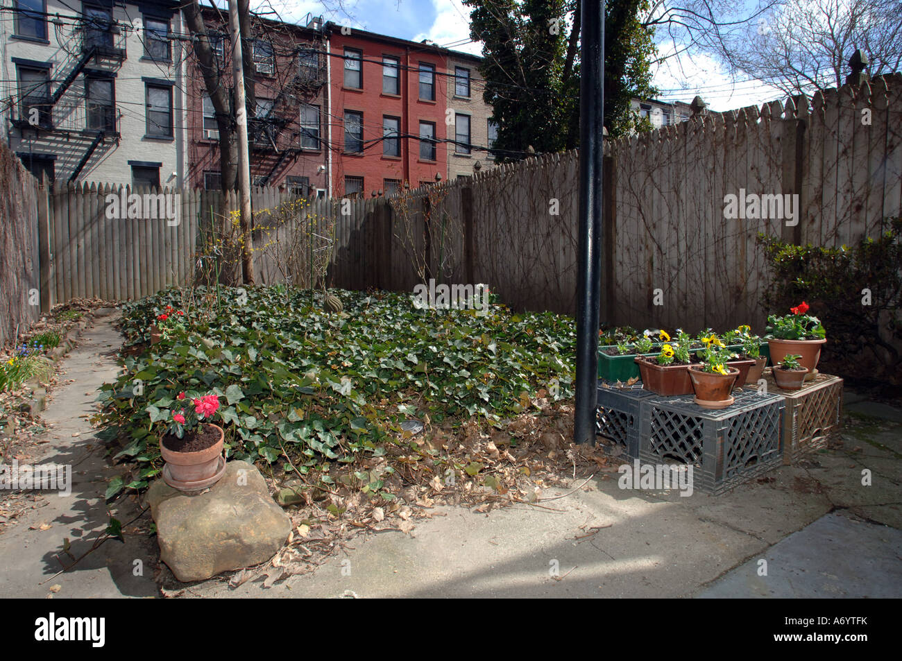 Brooklyn brownstone backyard hi-res stock photography and images - Alamy