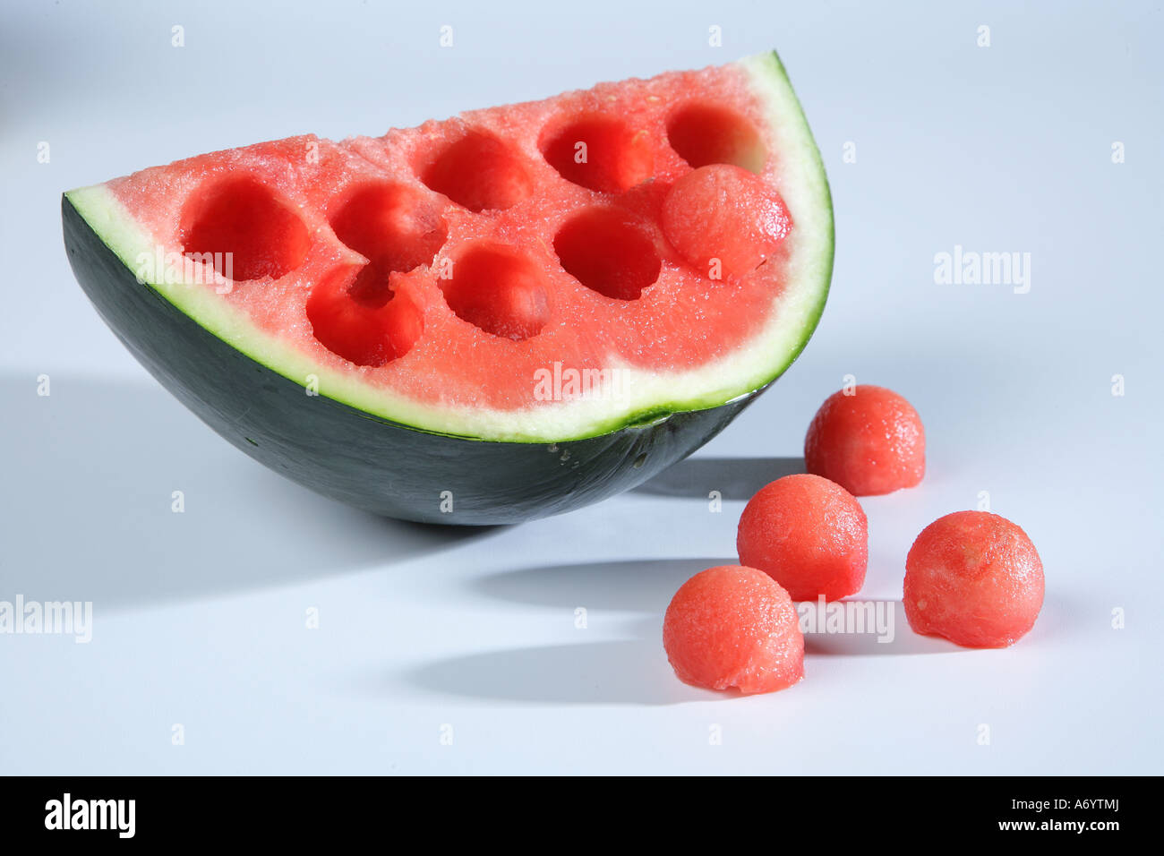 Watermelon and watermelon small balls Stock Photo - Alamy