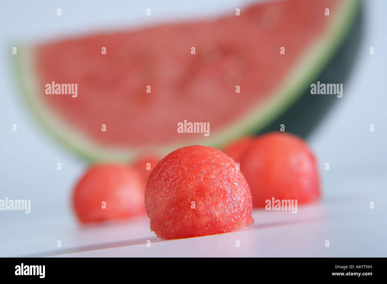 Watermelon and watermelon small balls Stock Photo - Alamy